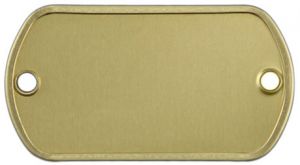 SUPPLY DEPOT MILSPEC G.I. Dog Tag, Brass 2 Hole - Dog Tags | Dog Tag ...
